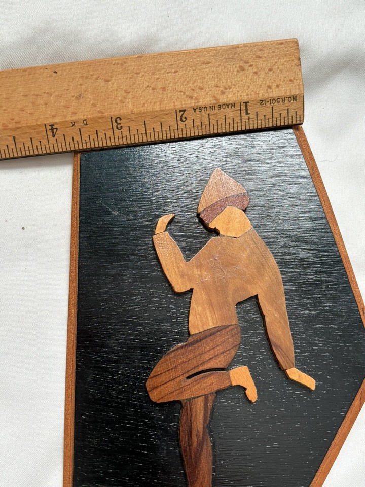 Pair of Vintage Wood Wall Hangings Plaques Man & Woman Israel Hand Made ...