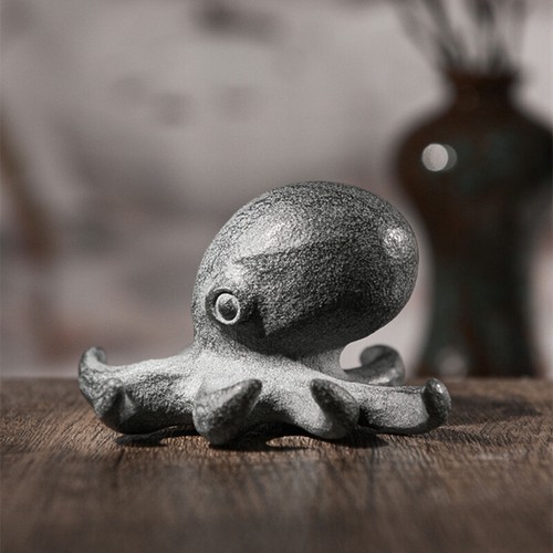 creative tea pet stone octopus statue small house warming gift wealthy ...