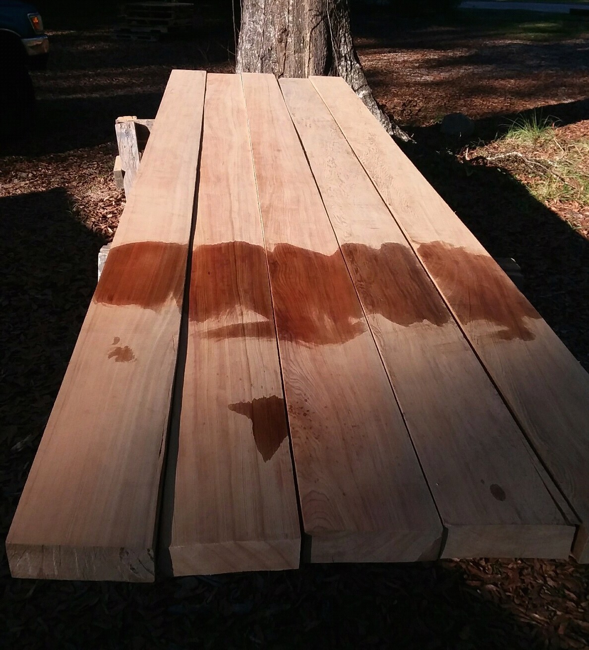 SAME TREE! Island Counter Top Sinker Cypress Wood Planks 2-1/2" Thick ...