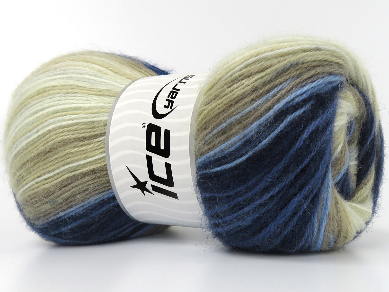 LOT OF 4 Ice ANGORA ACTIVE Yarn #80046 CREAM CAMEL LILAC BLUE Fine ...