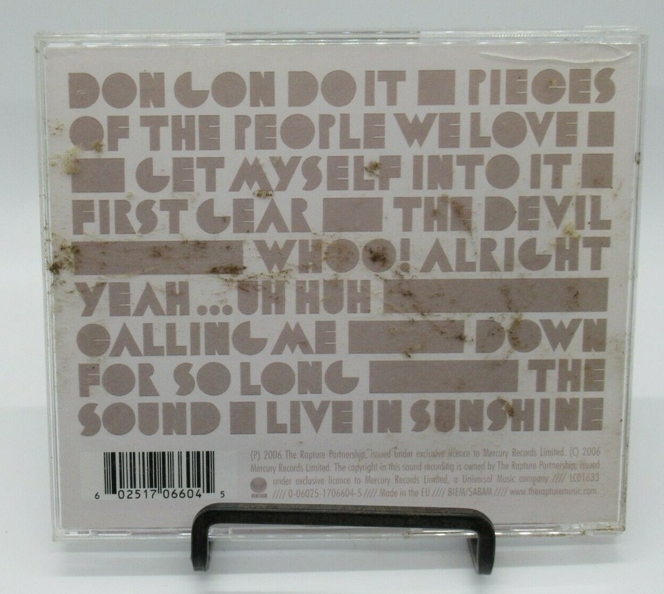 THE RAPTURE: PIECES OF THE PEOPLE WE LOVE MUSIC CD, 11 TRACKS, MERCURY ...