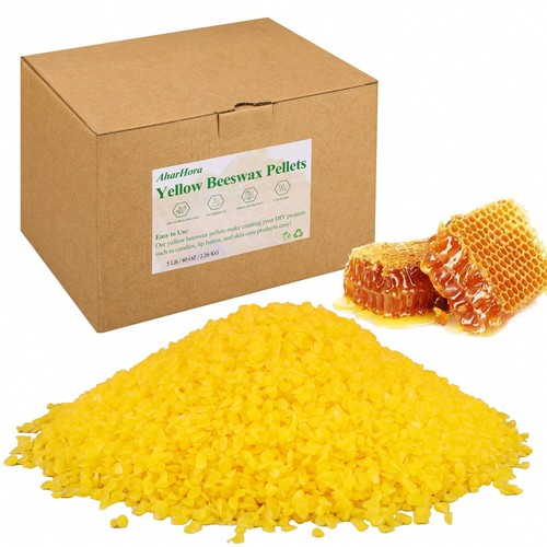 5LB Yellow Beeswax Pellets Natural Organic for Candle, Skin Care & Soap ...