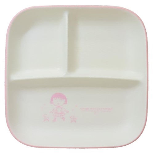 Chibi Maruko-chan Wood Grain Tableware Square One Plate L CBM-018 | eBay