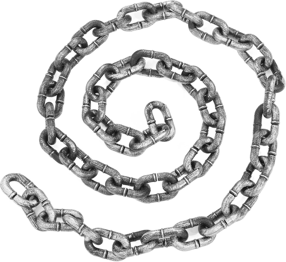 2 Halloween Plastic Chain Prop,Fake Chain Links Creepy Decoration Chain ...