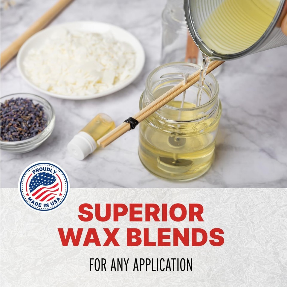 Blended Waxes, Inc. Soy Paraffin Blend Bulk Wax for Candle Making, 10 ...