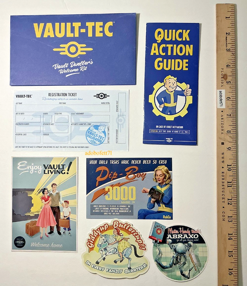 Fallout Vault-Tec Vault Dweller's Welcome Envelope with Trinkets | eBay