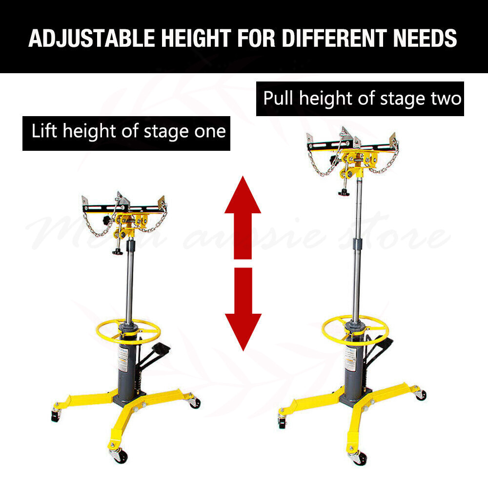 Gearbox Lifter Hoist Hydraulic Transmission Jack Stand 2 Stage 500kg ...