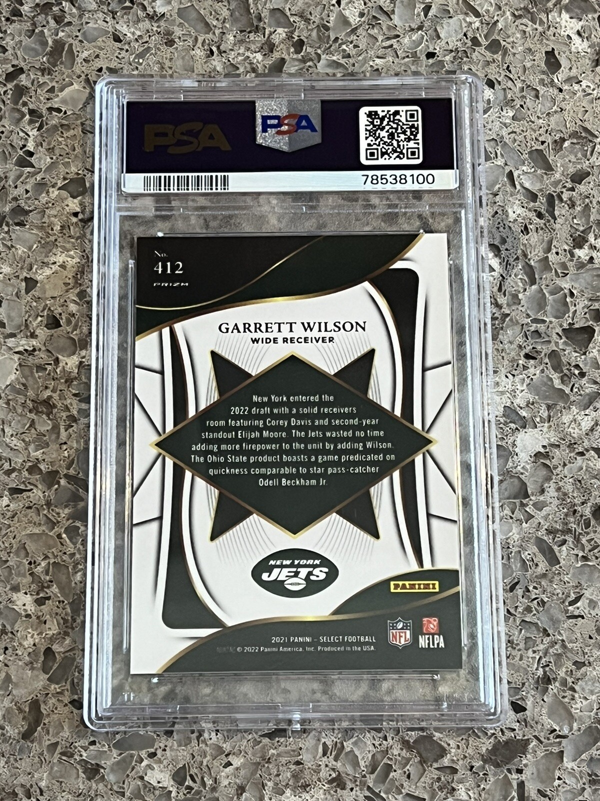 2021 Panini Select - 2022 XRC Prizm #412 Garrett Wilson (RC) for sale ...
