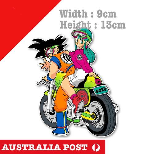 Bulma & Goku Son Motorcycle Ride - Dragon Ball Z Laptop , Car Decal ...