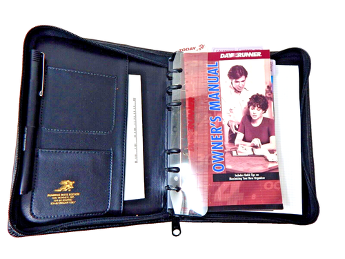 Day-Runner Black Mate/Compact Planner Organizer Binder 6~1" W ...