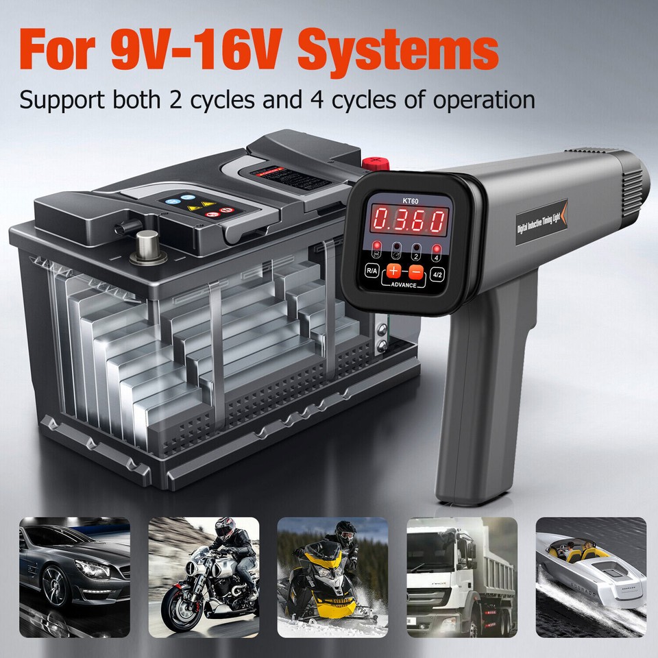 KZYEE Digital Engine Ignition Timing Light Car Ignition Timing Strobe ...