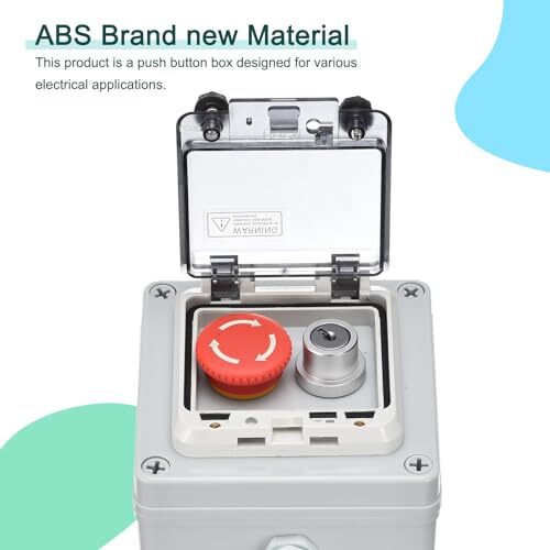 IP67 Push Button Box ABS Lock Button E Stop Button for Indoor and ...