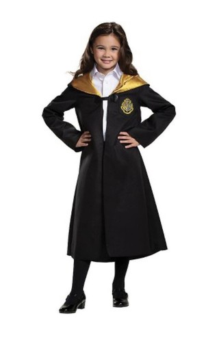 Disguise Harry Potter Hogwarts Halloween Costume Robe - Black Child’s 7 ...