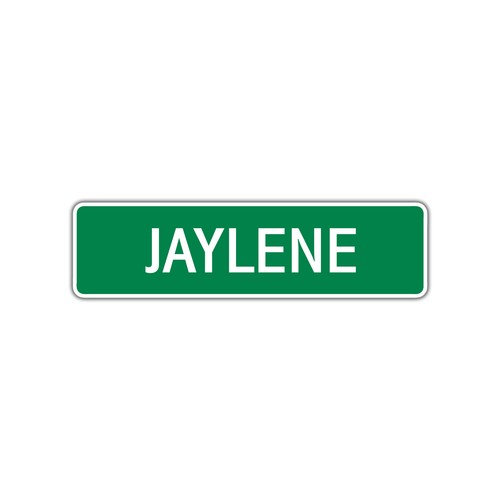 Jaylene Girls Name Letter Printed Label Art Decor Novelty Aluminum ...