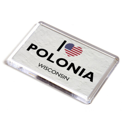 FRIDGE MAGNET - I Love Polonia, Wisconsin - USA | eBay UK