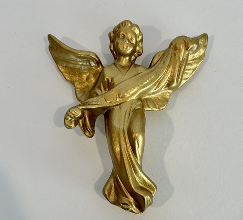 Vtg Atlantic Mold Nativity Angel Figurine Manger Gold Replacement ...