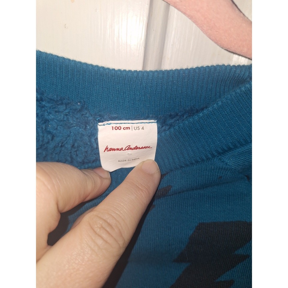 Hanna Andersson Kids Size 4T Marshmallow Fleece Reversible Lighting ...