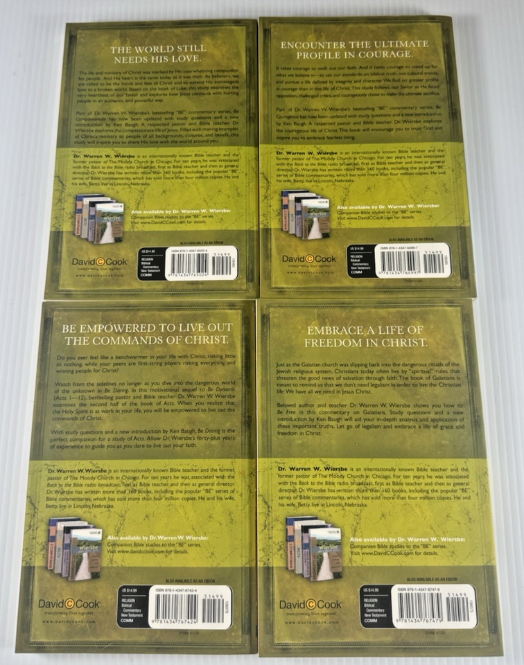 Warren W. Wiersbe BE Series NT Set 4 Books Luke Acts Galatians ...