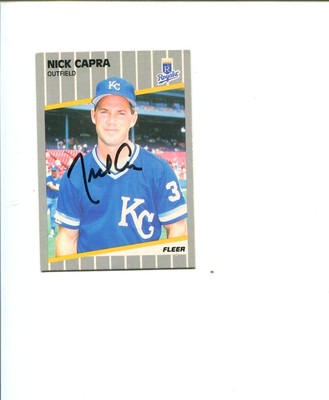 Nick Capra KC Kansas City Royals 1998 Fleer Signed Autograph Photo Card ...