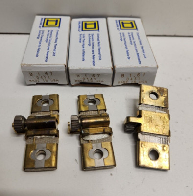 LOT OF 3 NEW IN BOX! SQUARE D OVERLOAD RELAY THERMAL UNITS B1.67 | eBay