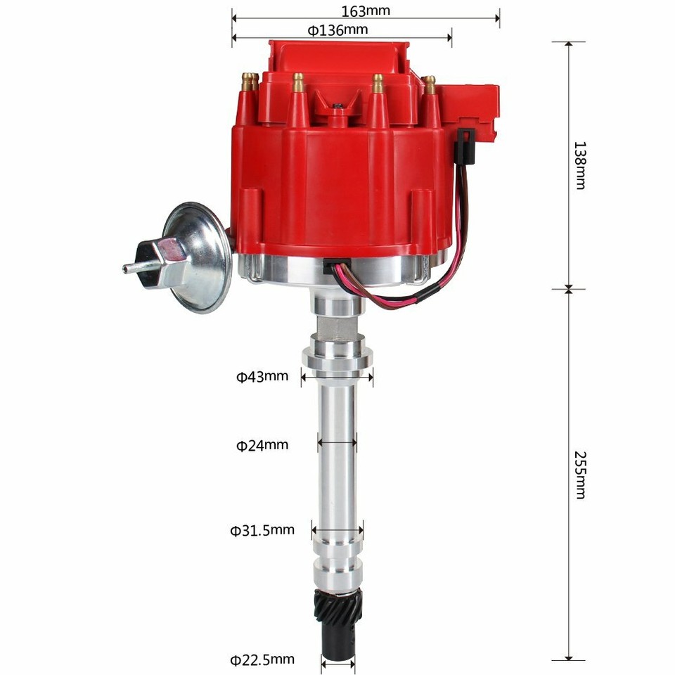 Racing HEI Distributor Ignition Combo Kit For Chevy GMC SBC 350 BBC 454 ...