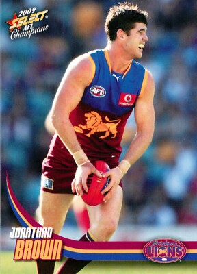 2009 BRISBANE LIONS AFL Card JONATHAN BROWN | eBay Australia
