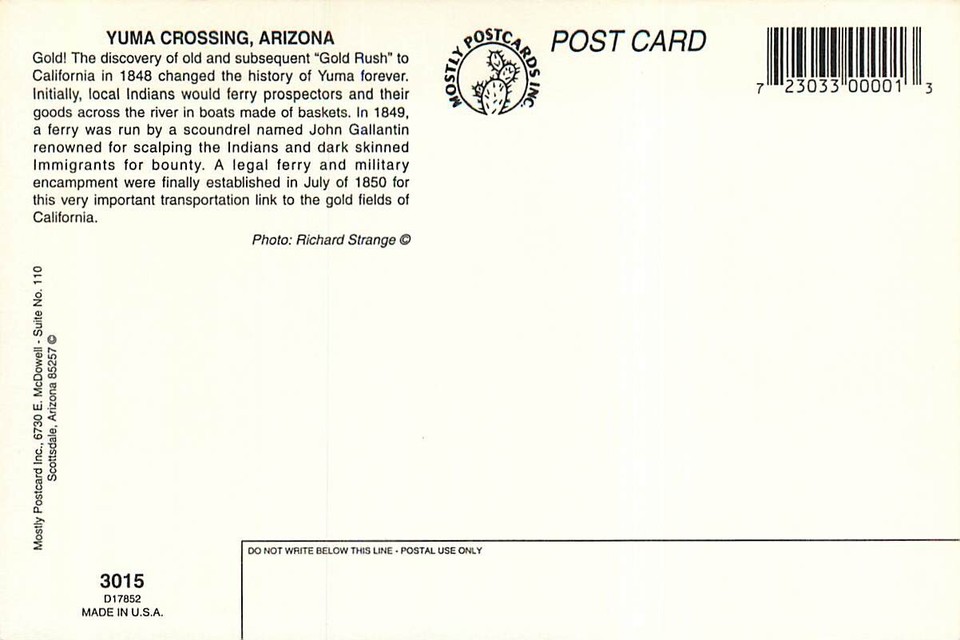 Postcard Yuma Crossing, Yuma, Arizona | eBay