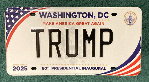 2025 Washington DC TRUMP 60TH PRESIDENTIAL INAUGURAL License Plate REAL ...