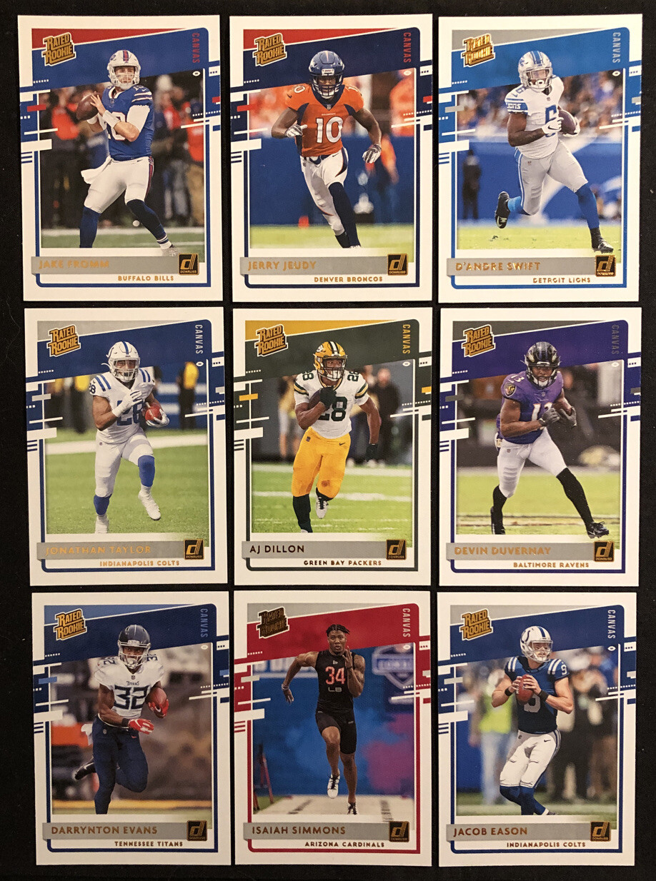 2020 Donruss Football Canvas Rated Rookie Cards Singles You Pick | eBay