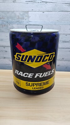 SUNOCO RACE FUELS SUPREME LEADED GASOLINE 5 GALLON CAN - 112 OCTANE ...