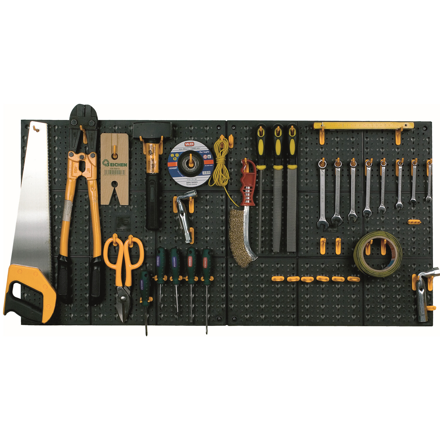 Wall Mounted Garage Workshop Tool Organiser & Storage Panel Rack Kit ...