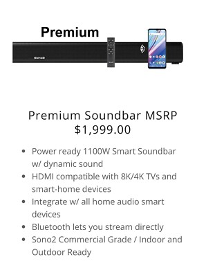 AMB Max 5.1.4 Channel Sound Bar 4k 1500w Bluetooth Wireless Connection ...