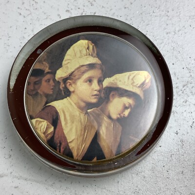 VTG Foundling Girls in the Chapel Nigel Pain Glass Paperweight Hand ...