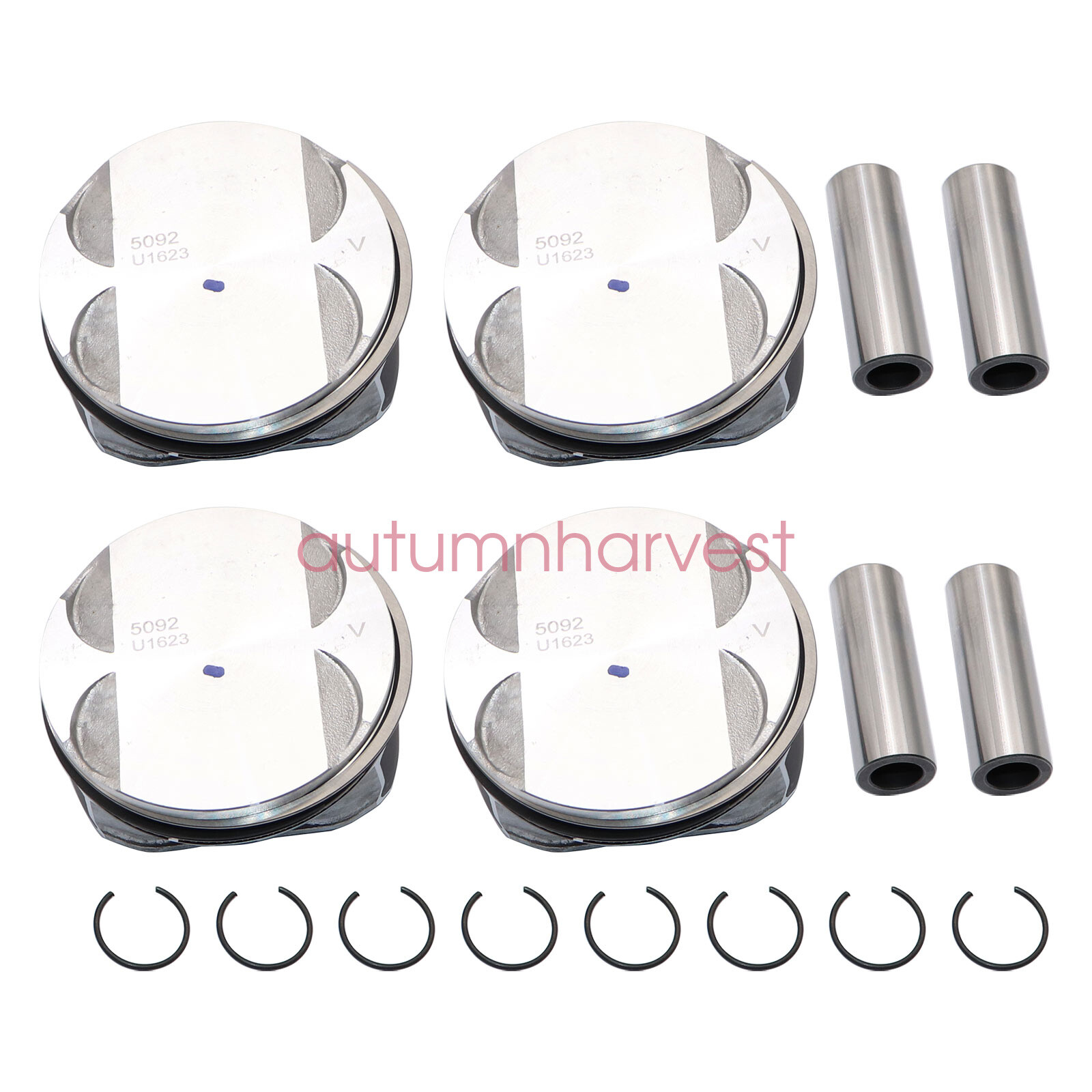 4 Set Pistons & Rings Kit Fits Buick Chevrolet GMC Pontiac Saturn 2.4L ...