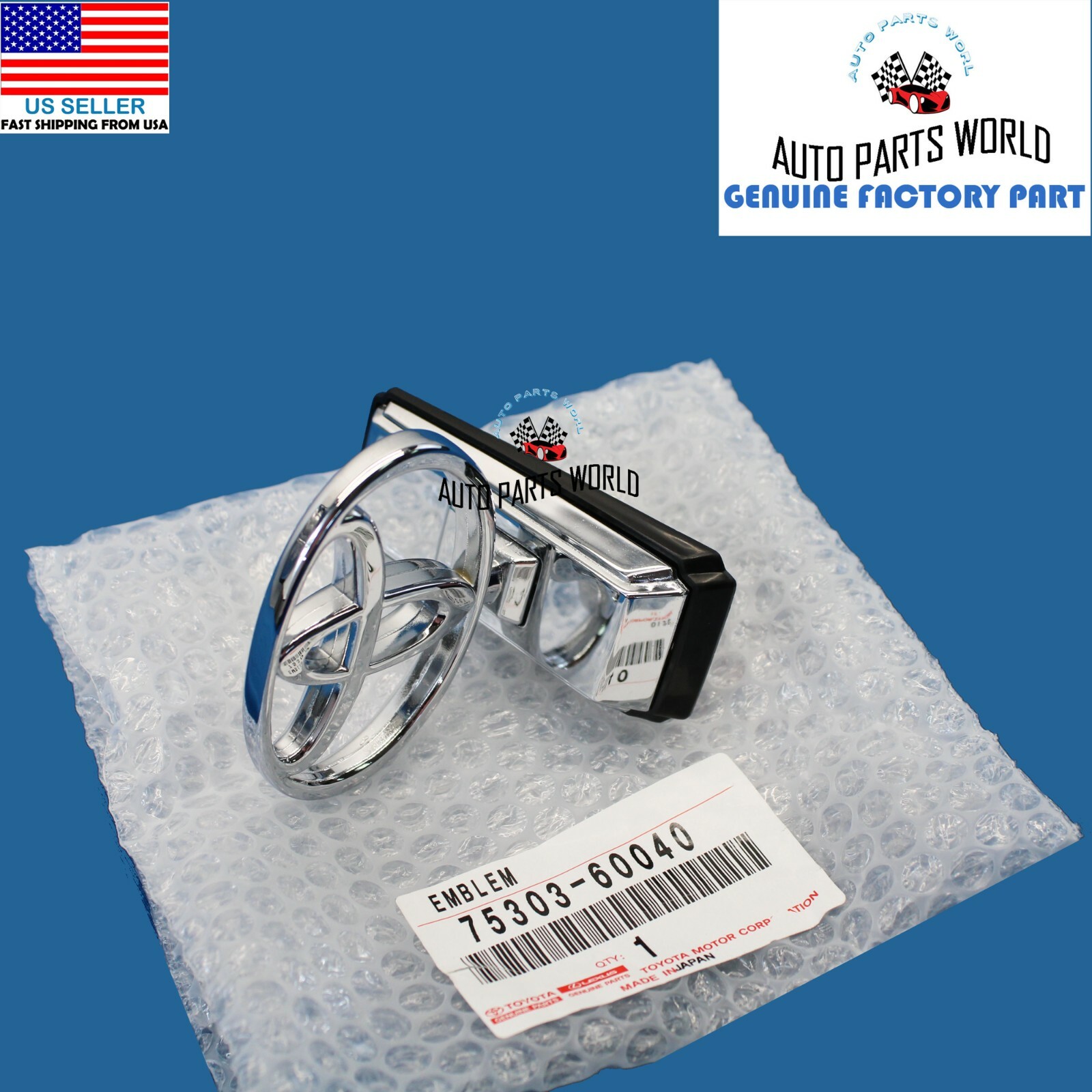 NEW GENUINE OEM TOYOTA LAND CRUISER 70 SILVER FRONT HOOD LOGO EMBLEM ...