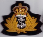 Royal Navy Cap Badge, Naval Queen Crown Handmade Bullion Gold Badge | eBay UK