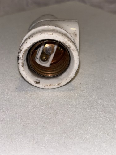 Vintage Hubbell Porcelain Lamp Light Socket Adapter Plug In Untested ...