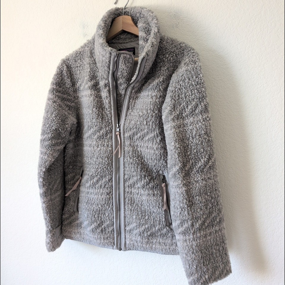 Patagonia Sherpa Lined Gray Divided Sky Fleece Jacket Medium Cozy ...