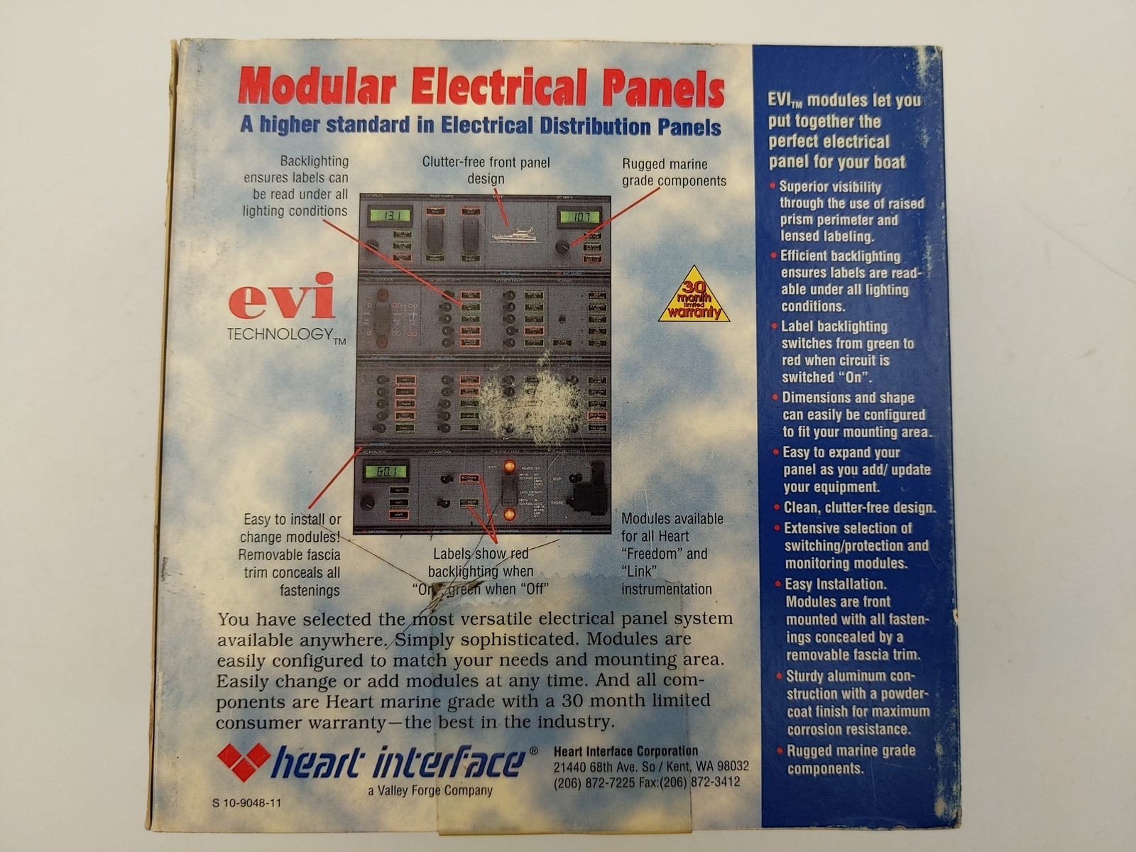 Heart Interface EVI 84-5025 Modular Electrical Panel 12V Hull Isolation ...