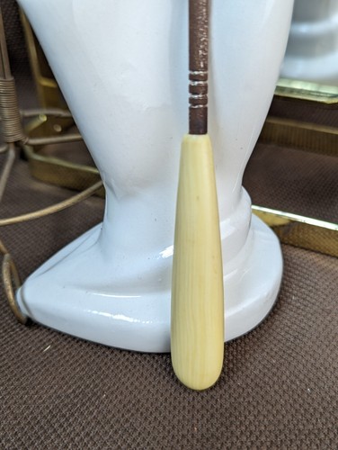 Vintage Shoe Button Hook Boot Celluloid Handle Ivory 5 1/4" Long ...
