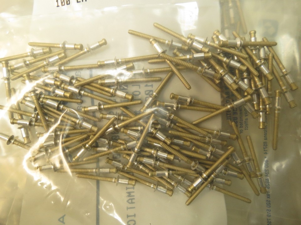 (100 ea) NAS1921B04S02 Flush Head Countersunk Blind Rivet UNIMATIC HUCK ...