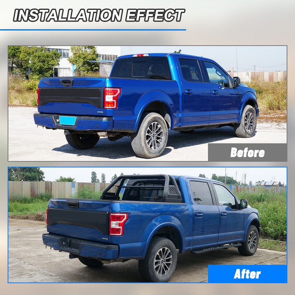 Adjustable Truck Chase Rack Bed Bar Roll Sport Bar For 2001-2025 Nissan ...