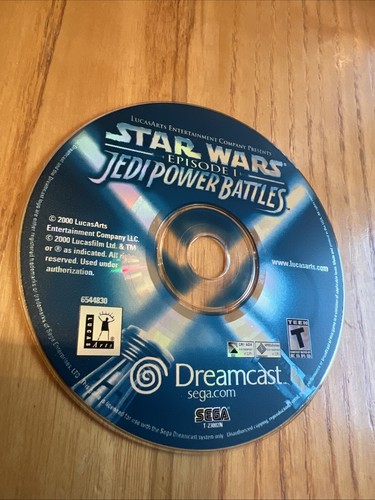 Star Wars Episode 1 Jedi Power Battles Dreamcast Game Only *No Case or ...