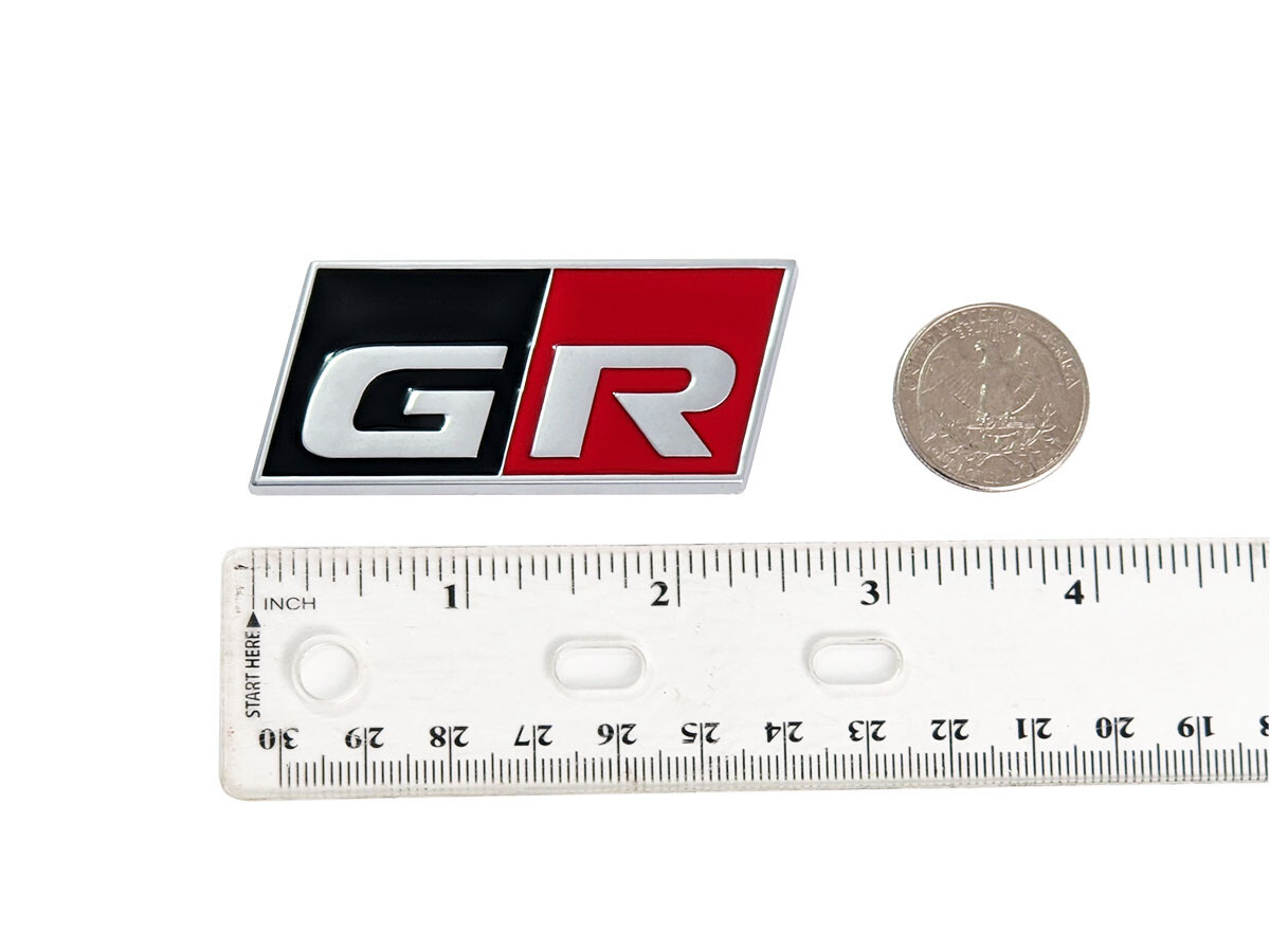 Toyota GR Gazoo Racing Matte Gray Emblem Decal Badge Sticker Nameplate ...
