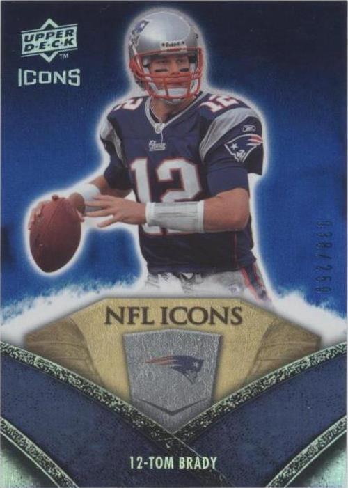 2008 Upper Deck Icons - Nfl Icons Tom Brady #NFL44 Rainbow Blue /250 ...
