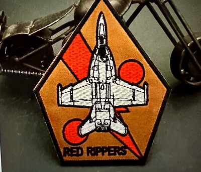 USN STRIKE FIGHTER SQUADRON 11 (VFA-11) "RED RIPPERS" EMBROIDERED IRON ...