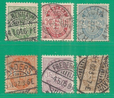 Denmark 1884 year used stamps Mi. # 34-39 | eBay