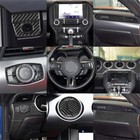 Carbon Fiber Full Dashboard Interior Trim Sticker Set For Ford Mustang ...