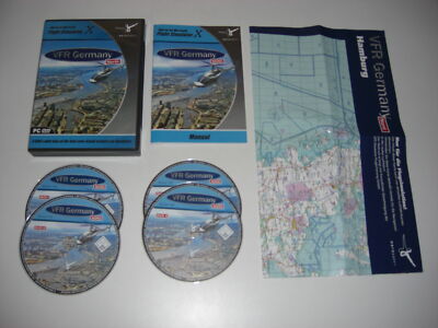 VFR Germany NORTH Pc DVD Rom Add-On Expansion Microsoft Flight ...