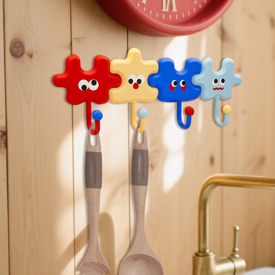 4Pcs Cute Cartoon Hooks Key Holder Creative Strong Sticky Hooks for Home Decor | eBay